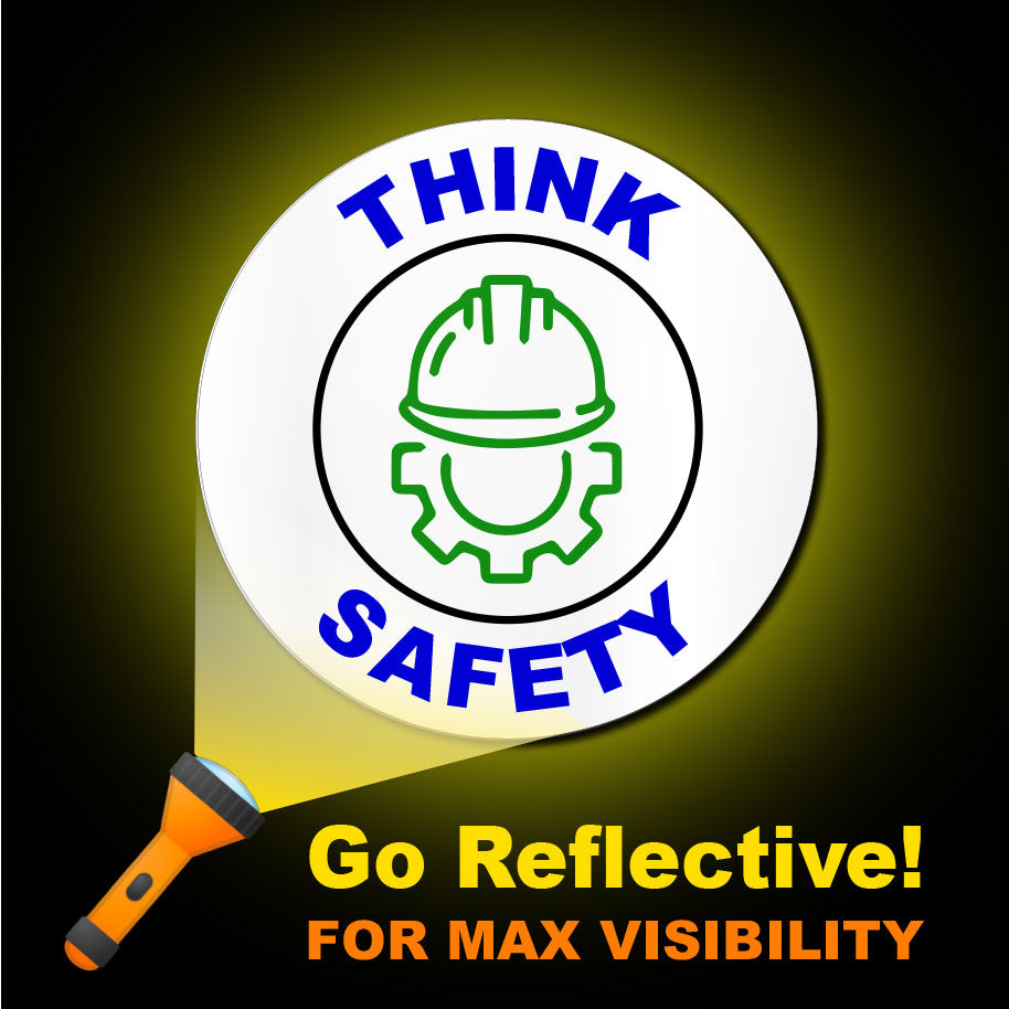Safety Hard Hat Decal | Think Safety Sticker – Accent Signs & Graphics ...